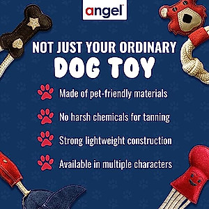 Angel Pet Supplies Bear Natural Rope Dog Toy | Handmade & Durable Dog Toys | Interactive & Mental Stimulation | Handmade Puppy Toys and Dog Toys
