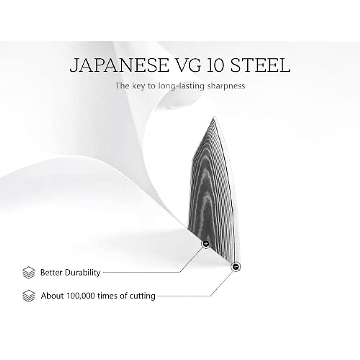 enowo Damascus Chef Knife 8 Inch, Japanese VG-10 Stainless Steel with Premium G10 Handle&Triple Rivet, Razor Sharp Kitchen Knife,Gift Box,Ergonomic,Superb Edge Retention, Stain & Corrosion Resistant