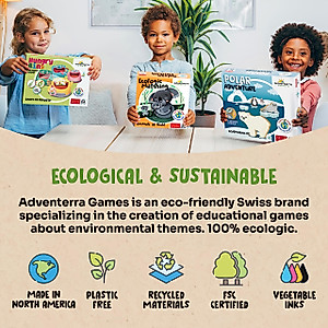 Adventerra Games Hungry Bins - A Family Board Game About Recycling & Composting - Fun & Educational Preschool Games for Boys and Girls - Learning Resources for Kids Ages 3-6