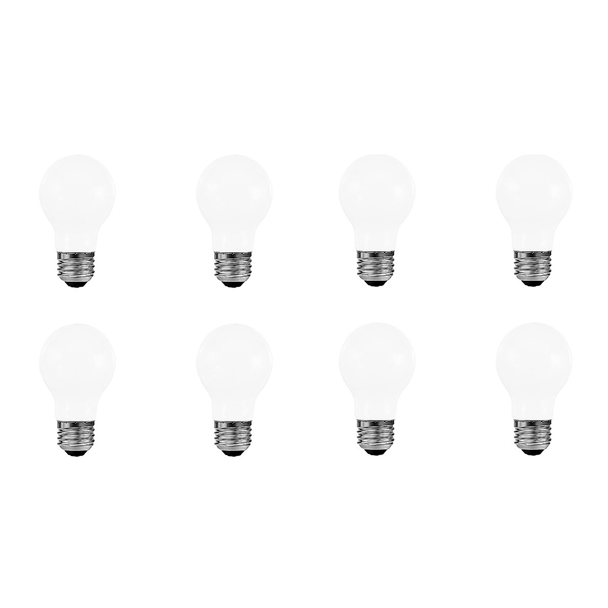 SYLVANIA Reduced Eye Strain A19 LED Light Bulb, 60W = 8W, 13 Year, Dimmable, Frosted, 2700K, Soft White - 8 Pack