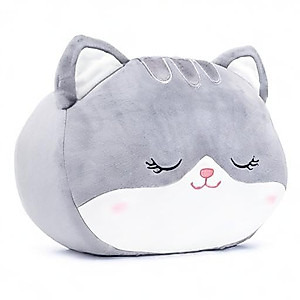 Lazada Kids Pillow Cat Plush Pillows Toy Soft Gift Baby Girl Gifts Gray 15 Inches