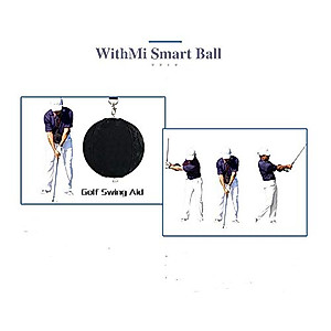 LIQIWI Golf Swing Trainer Aid Assist Posture Correction Training Golf Smart Inflatable Ball (Black)
