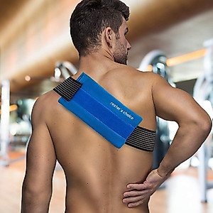 2 Soft Gel Ice Packs for Injuries Reusable with Extra Comfy Adjustable Cold Pack Wrap, Flexible Hot and Cold Compress