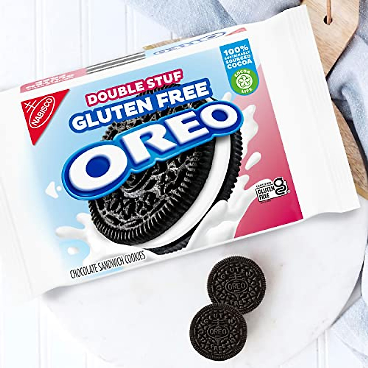 OREO Original & OREO Double Stuf Gluten Free Cookies Variety Pack, 4 Packs