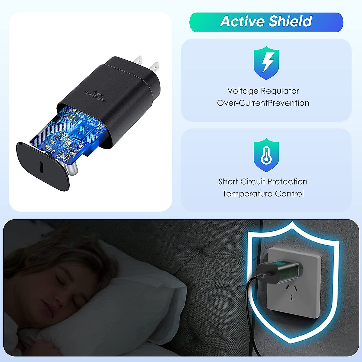 10FT Long Samsung Charger Fast Charging Cord & 2Pack 25W USB-C Super Fast Charging Black PD/PPS Wall Charger Type-C Block for Samsung Galaxy S23/S22/S22 Ultra/S22/S21/Note20/iPhone 15/Plus/Pro/Pro Max