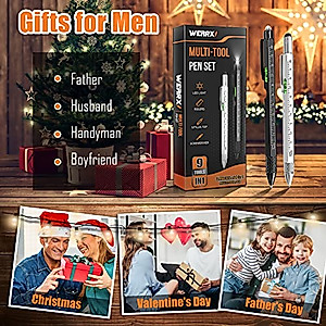Stocking Stuffers for Men, 18 in 1 Snowflake Multitool Gifts for Men, 9 in 1 Multitool Pen Set, Christmas Gifts for Men
