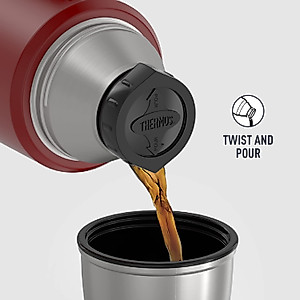 THERMOS Stainless King Vacuum-Insulated Beverage Bottle, 40 Ounce, Rustic Red