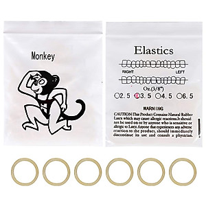 Dental Orthodontic Rubber Bands Orthodontic Elastic Orthodontic Supply (3/8", 3.5 Oz)