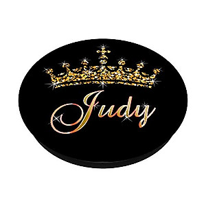 Judy Name Crown Queen Princess Royal Design - Judy PopSockets PopGrip: Swappable Grip for Phones & Tablets