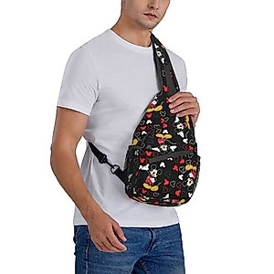mi#c-k-e-y mouse Sling Bag,Crossbody Backpack Shoulder Bag,Lightweight One Sling Bags Backpacks For Men Women Chest Crossbody