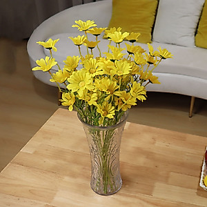 CSBYW Artificial Flowers 10 Bundles Multicolor Artificial Daisy Flowers UV Resistant Outdoor Fake Wildflowers with Stems Faux Greenery Shrubs Plants Arrangements for Home Garden Vase Decor