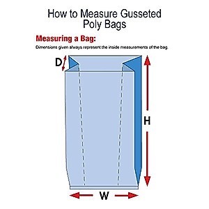 Aviditi PBG127 Gusseted Polypropylene Bags 1.5 Mil, 5" x 3" x 11 1/2", Clear (Pack of 1000)
