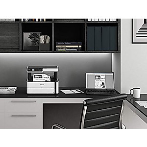 Epson EcoTank ET-M2170 Wireless Monochrome All-in-One Supertank Printer with Ethernet PLUS 2 Years of Unlimited Ink*,White