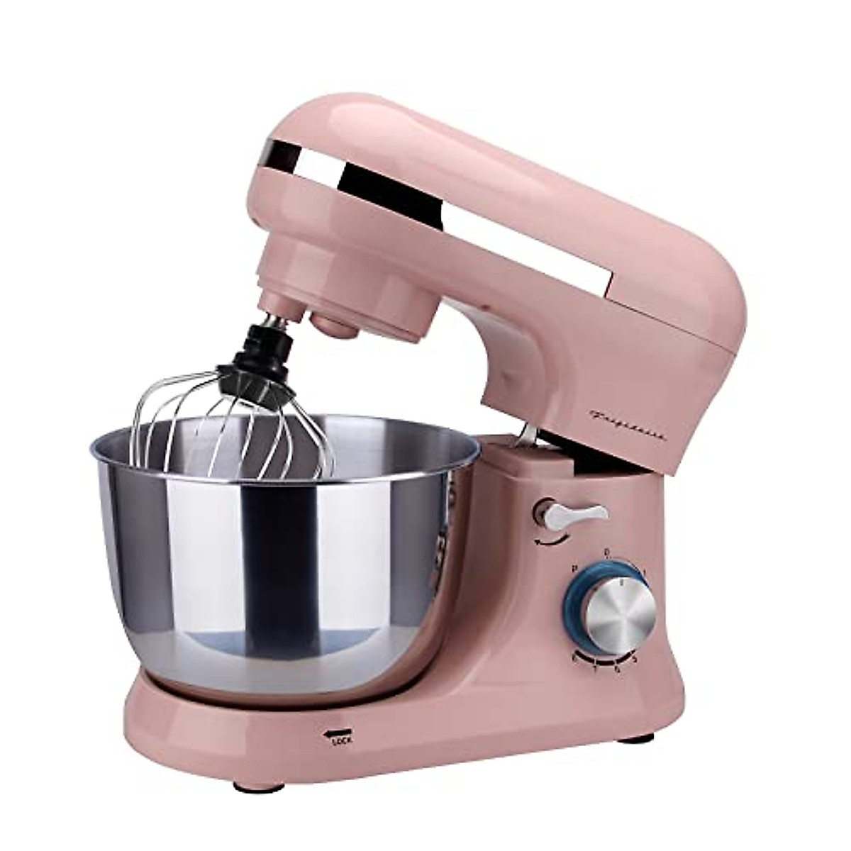 FRIGIDAIRE ESTM020-PINK 4.5L Retro Stand Mixer (Pink), 4.75 quart