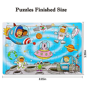 Wooden Jigsaw Puzzles for Kids Age 3-5 Year Old 30 Piece Colorful Wooden Puzzles for Toddler Children Learning Educational Puzzles Toys for Boys and Girls (4 Puzzles)