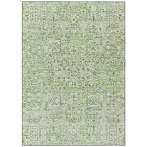 Addison Rugs Chantille ACN611 Green 9' x 12' Indoor Outdoor Area Rug, Easy Clean, Machine Washable, Non Shedding, Bedroom, Living Room, Dining Room, Kitchen, Patio Rug