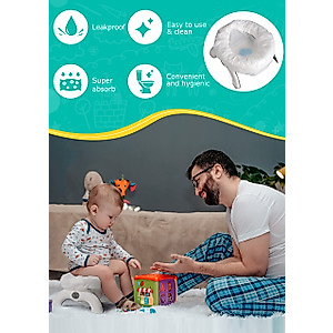 Newnice 60 Packs Disposable Potty Liners with 7oz / 200ml Absorbent Pads, Travel Potty Refill Bags Compatible with OXO Tot 2-in-1 Go Potty, Universal Potty Liners Fit Potty Chairs for Kids,Toddlers