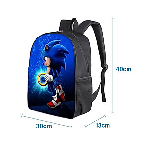 Troishui 3D Printed Boys and Girls Game Backpack Travel Bags Cartoon Novelty Daily Backpack A4-One Size