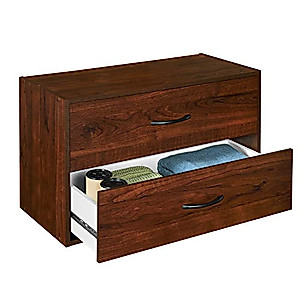 ClosetMaid 1306 Stackable 2 Drawer Horiztonal Organizer, Dark Cherry