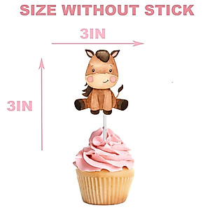 Farm Animals Cupcake Toppers - Set of 10 Adorable Farmyard Cake Decorations - Perfect for Kids' Parties and Farm-Themed Events