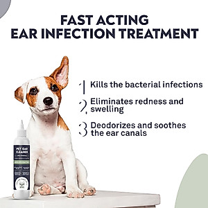 Smiling Paws Pets OTIC+ Formula - Ear Cleaner for Dogs and Cats - Dog Ear Treatment for Inflamed Areas - Cat and Dog Ear Wash Cleaner - Cat and Dog Ear Cleaner Solution - 8oz