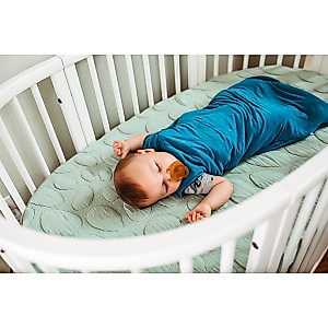 Nook Sleep Pure Stokke Sleepi (Blush) - Organic Oval Crib Mattress - Fits Stokke Sleepi Crib- 45x26x4