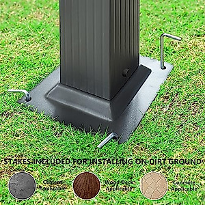 VEIKOU 13x10ft Pergola, Aluminum Pergola w/Thicker Post & Upgraded Retractable Pergola Canopy, Metal Pergolas and Gazebos Heavy-Duty Outdoor Shelter for Porch Yard, Gray