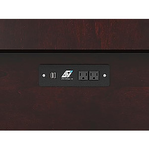 AFI, Nantucket Murphy Bed Chest with 6 inch Memory Foam Folding Matttress, Built-in Charging Station and Storage Drawer, Full, Espresso