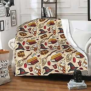 Hgcar Wizard Magic Blanket - Premium Flannel, 3D Printed Pattern, Comfortable Blanket for Bedroom Sofa Bed Car (50 * 60 in)