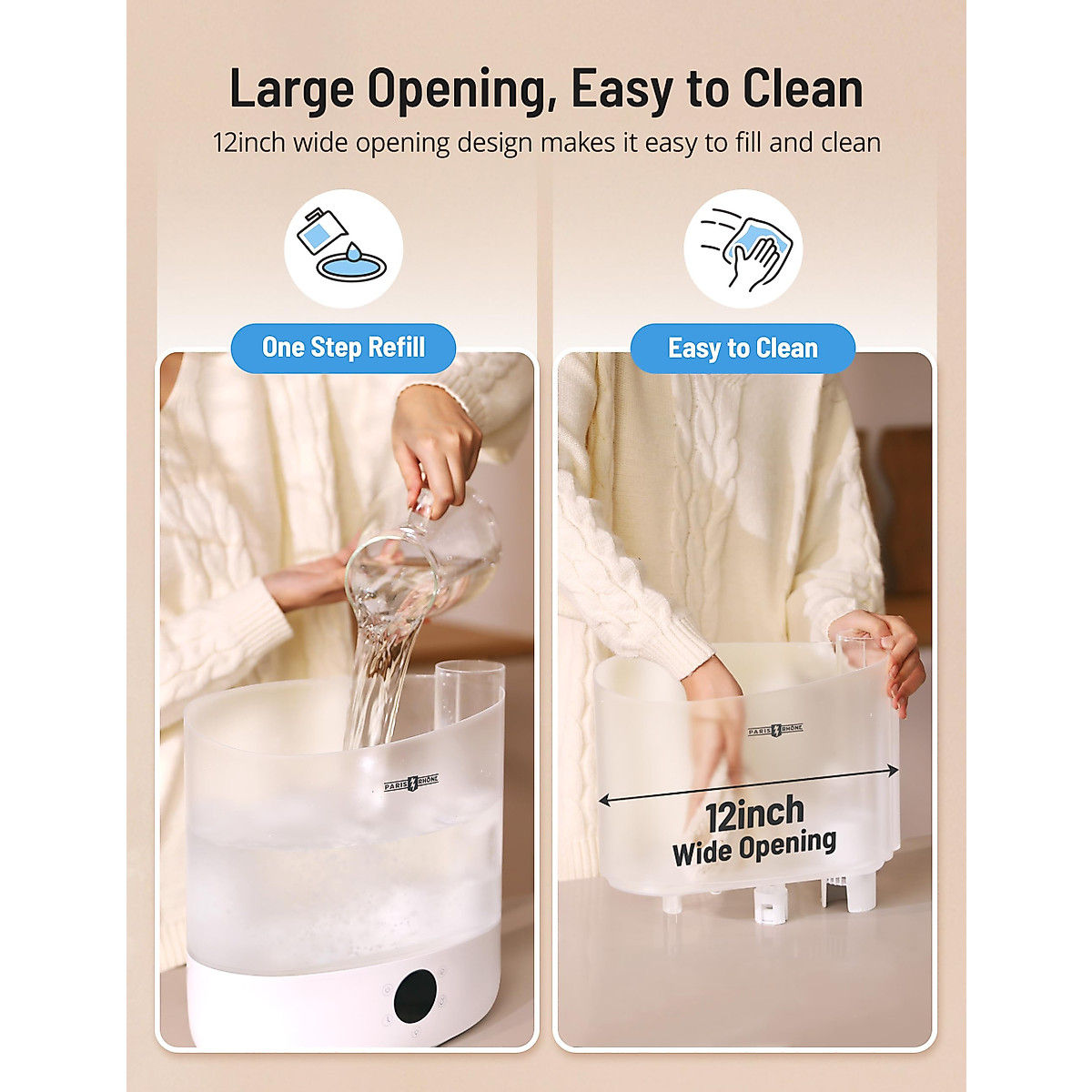 PARIS RHÔNE AH038-W humidifiers, White