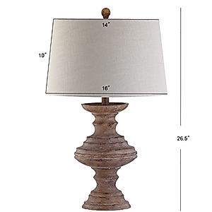 JONATHAN Y JYL1001A Scarlett 26.5" Resin LED Table Lamp Traditional Transitional Bedside Desk Nightstand Lamp for Bedroom Living Room Office College Bookcase LED Bulb Included, Brown