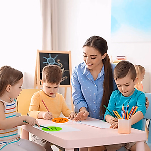 HOXHA 40Pcs 6 Inch Dry Erase Dots Circles, 10 Colors Removable Line Up Spots Set for Classroom Floor, Office, Home Table & Desk