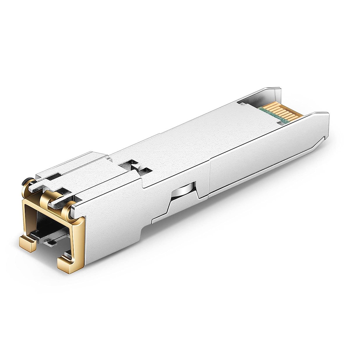 QSFPTEK 1.25G SFP-T Gigabit SFP Copper Ethernet Module, SFP to RJ45, 10/100/1000BASE-T Mini gbic Transceiver for Cisco GLC-T/SFP-GE-T/GLC-TA, Mikrotik SRJ01, Netgear, Supermicro, up to 100m