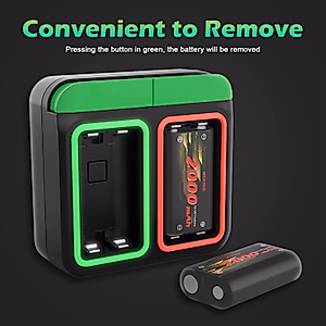 NexiGo Controller Battery Pack for Xbox, Xbox Series X | Series S, 2 x 2000mAh Rechargeable Battery Pack, Fast Battery Charger Station