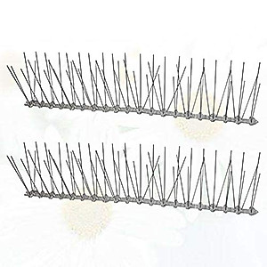 YARNOW 2pcs Birds Spikes Stainless Steel Cat Bird Deterrent Spike Anti- Climb Anti Theft Security Spikes for Pigeon Cat Bird Repellent Spikes (11cm)