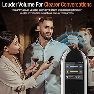 CheetahTALK Plus CM Portable AI Real-time Language Translator (Support 73 Languages) Two Way Voice Interpreter Smart Translation Compatible with ISO/Android Device- Black