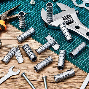 30 Pack 9071456 Lag Shields,3/8 in. x 1-3/4 in. Lag Screw Bolts Concrete Anchors Masonry Anchors Zinc Alloy Plated