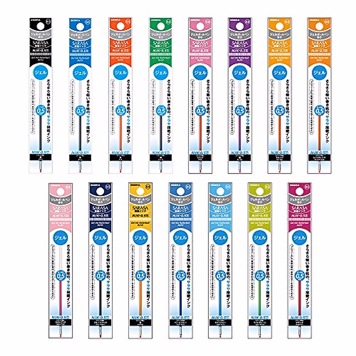 Zebra BRNJK5BK Prefer Sarasa NJK-0.5 Ballpoint Pen Refills, Black, 10 Pieces