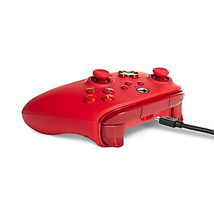 PowerA Enhanced Wired Controller for Xbox Series X|S - Red, Detachable 10ft USB Cable, Mappable Buttons and Rumble Motors, Officially Licensed for Xbox