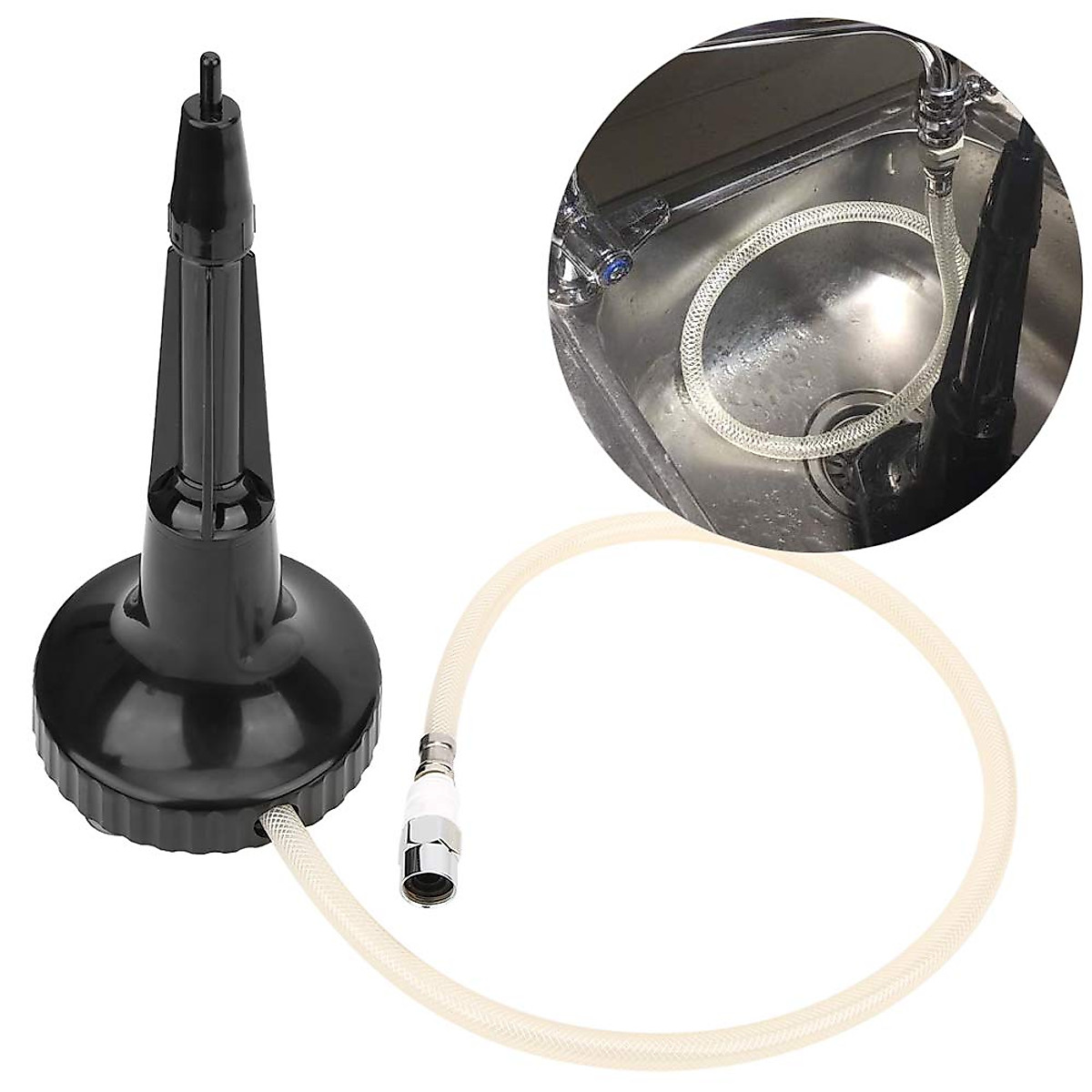 Glass Rinser, Good Washing Performance Pitcher Rinser Wash the Dirt Easily and Clearly Kitchen Tool Cup Glass Washer for Bar Coffee Restaurant Home Kitchen