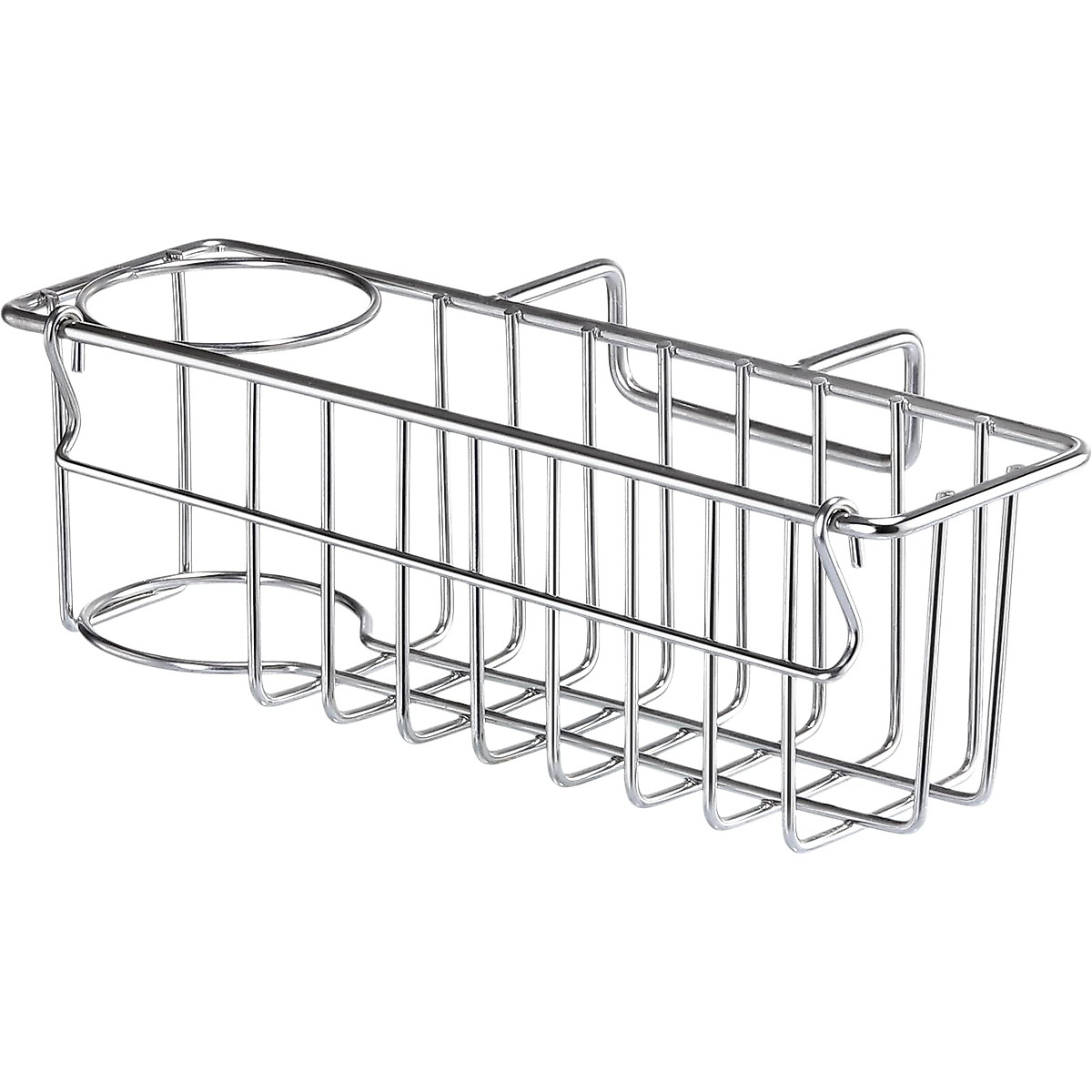 3-in-1 Sponge Holder for Kitchen Sink, Movable Sponge Holder + Brush Holder + Dish Cloth Hanger, Hanging Sink Caddy, Small in Sink Organizer Accessories Rack Basket, 304 Stainless Steel, Never Rust