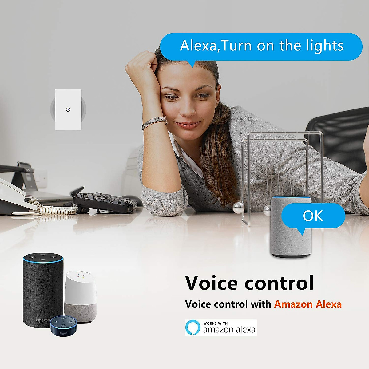 Smart Power Strip, WiFi Surge Protector, Voice Control Compatible with Alexa & Google Assistant, 4 AC Outlets 4 USB Port, APP Individual Control, Timer Schedule