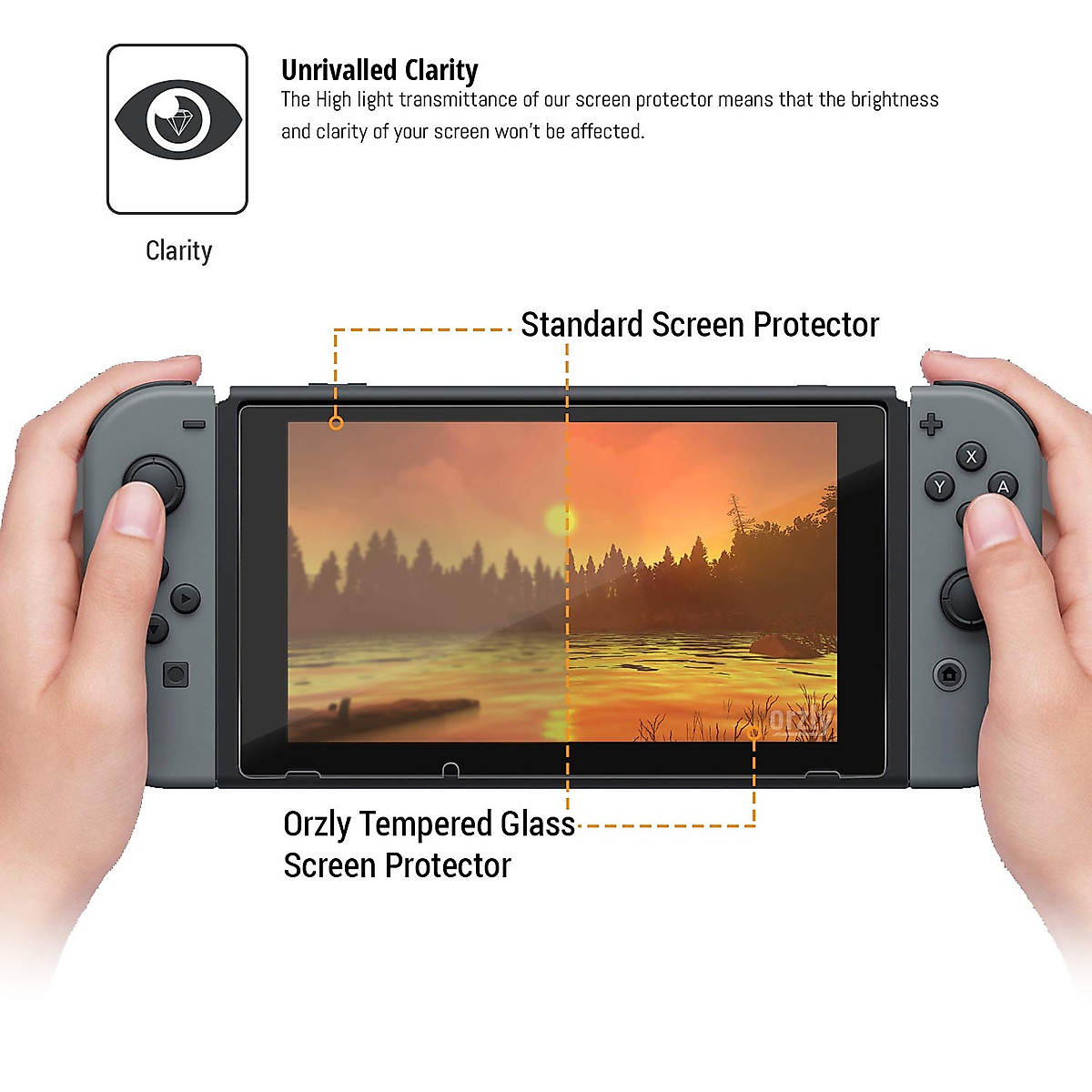 Orzly Glass Screen Protectors & VR Headset for Nintendo Switch