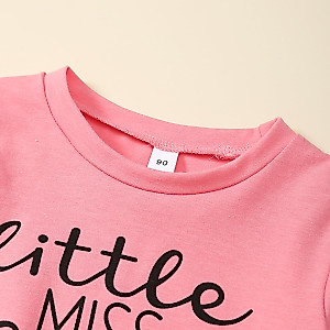 Jeinxcn Toddler Little Girl Clothes Long Sleeve T-Shirt Tops Pants Outfits Set 3-4T