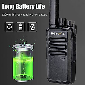 Retevis RT68 Walkie Talkie for Adults, Portable Two-Way Radios Long Range, Handsfree, 2 Way Radios Rechargeable with USB Charging Base and Adpter, for School Restaurant Retail Business(10 Pack)
