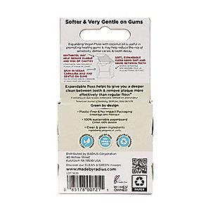 RADIUS Clove Cardamom Dental Floss 55 Yards Vegan & Non-Toxic Oral Care Boost & Designed to Help Fight Plaque Clear - Pack of 2