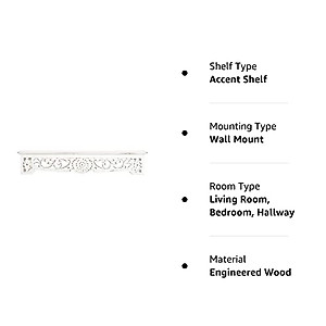 Habitat Fetco Morris White 30-in. Ledge Shelf