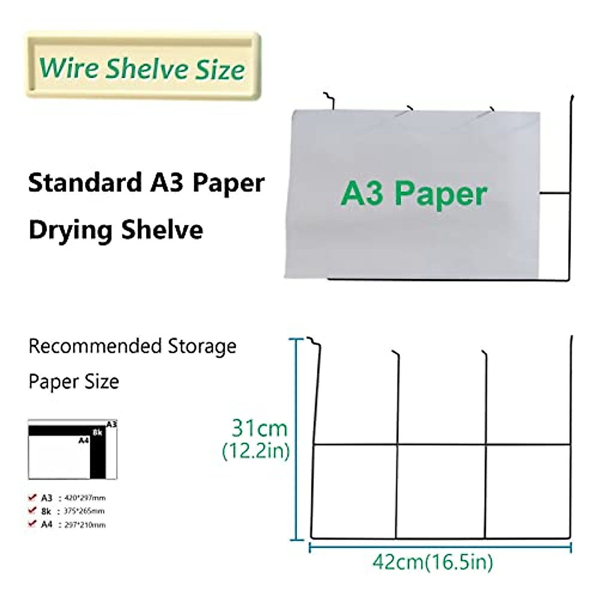 Drying Racks,Tabletop Art Drying Rack Metal Wire Shelves Artwork Storage Display Racks for Classrooming Crafts, School and Art Club Use, 20 Shelves