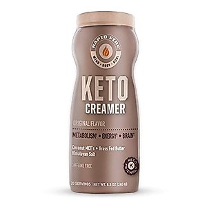 RAPID FIRE Ketogenic Creamer with MCT Oil for Coffee or Tea, Supports Energy and Metabolism, Weight Loss, Ketogenic Diet 8.5 oz. (20 servings)