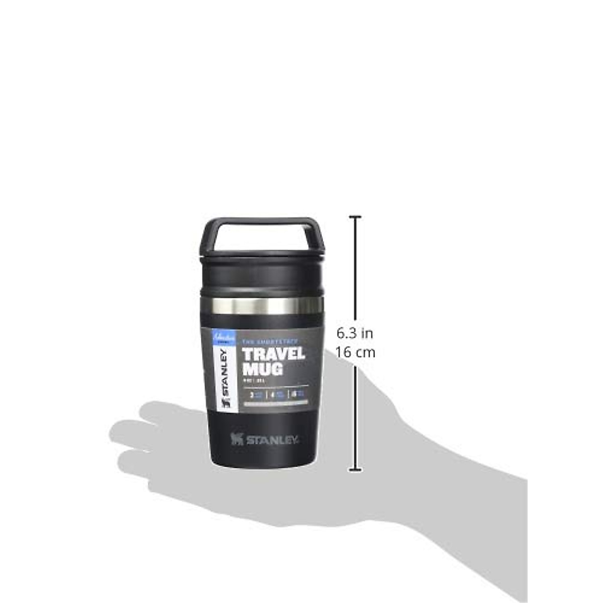Stanley Aluminum 10-02887-069 The Shortstack Travel Mug Matte Black 8OZ / .23L